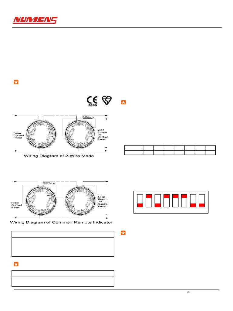 Installation Manual SNA 360 CL Addressable Smoke and Heat Detector | PDF | Sensor | Switch