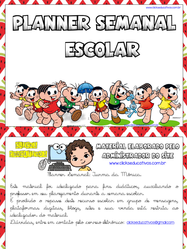 Planner Turma Da Mônica Pdf