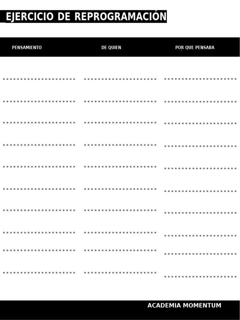 Ejercicio+Reprogramacion+Mental (1) | PDF