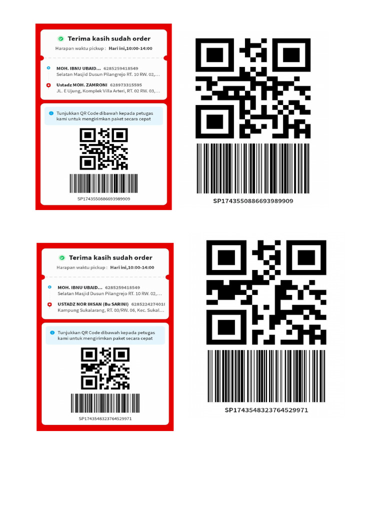 Bukti Order JNT | PDF