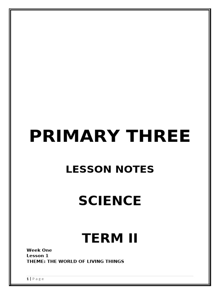 Primary 3 Science: Living Things | PDF | Seed | Insects