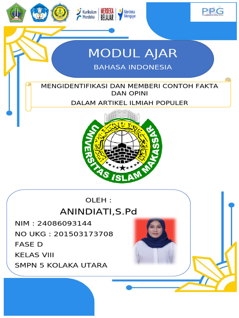Sampul Modul Ajar | PDF