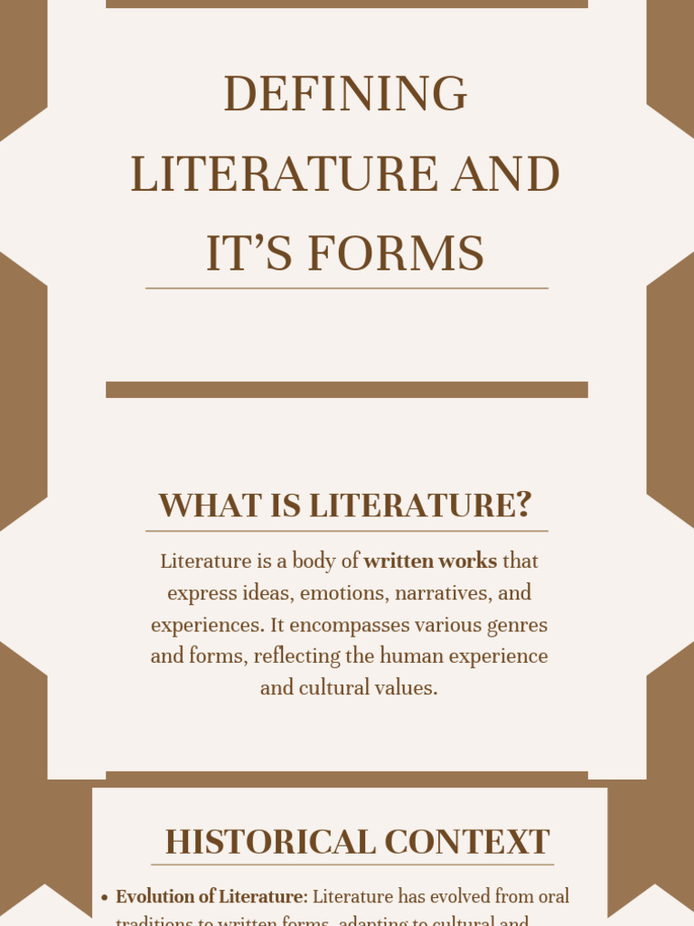 Understanding Literature and Its Forms | PDF | Poetry | Narrative