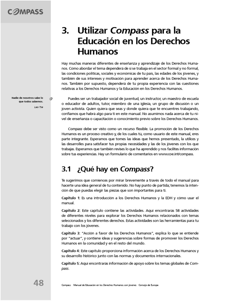 Utilizar Compass para La EDH | PDF | Aprendizaje | Derechos humanos