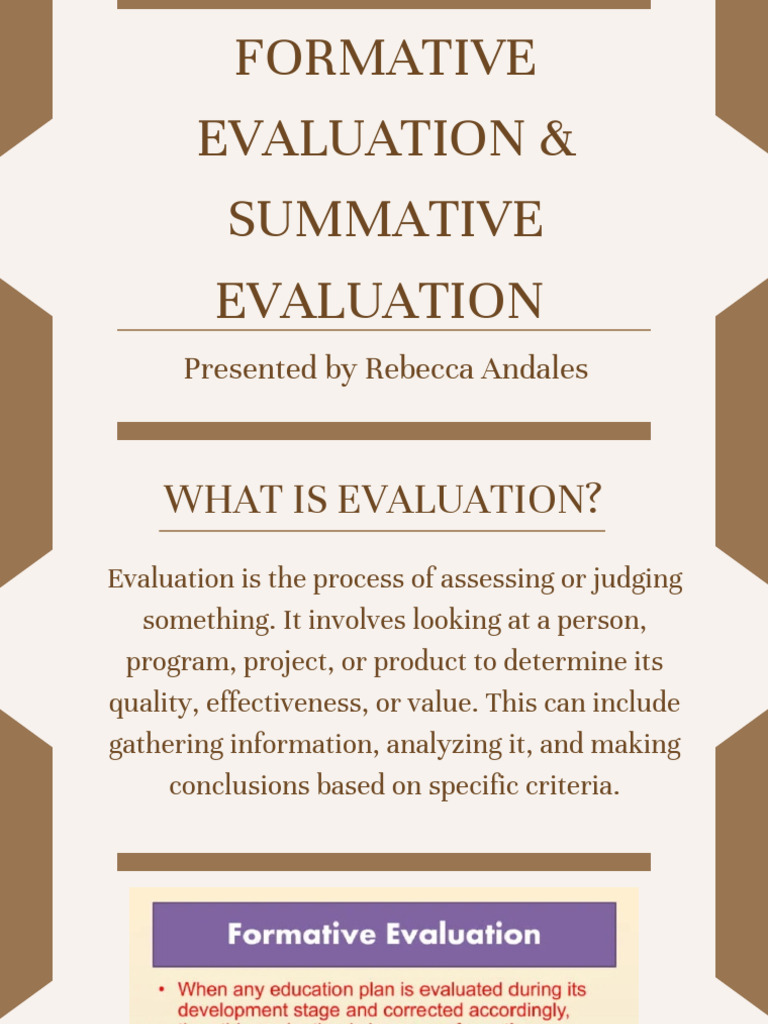 Evaluation Types Explained | PDF