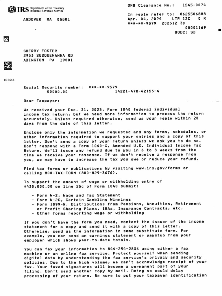 Sherry-IRS Ltr | PDF