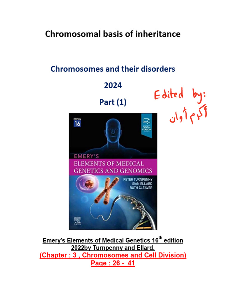 L2 - Edited - Chromosomal Basis of Inheritance | PDF | Meiosis | Chromosome