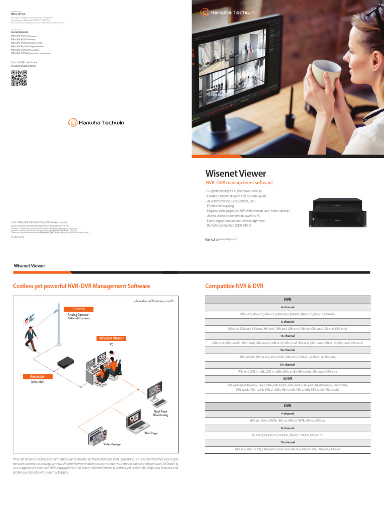 Brochures Wisenet-Viewer 220610 EN | PDF | Digital Video Recorder ...