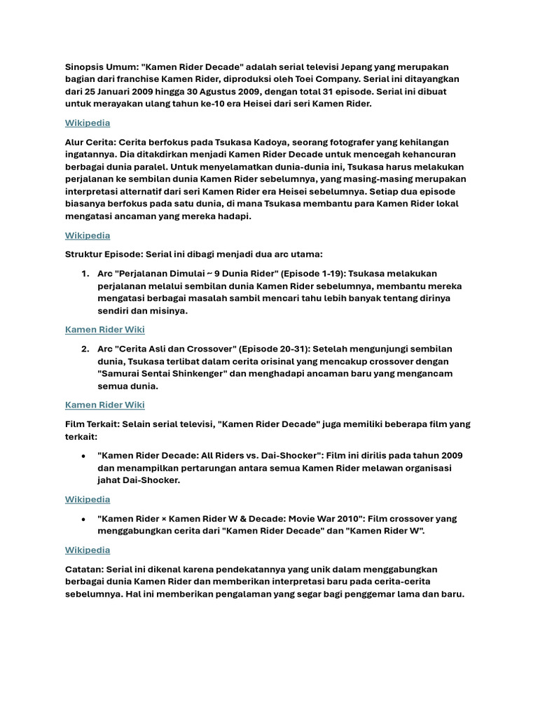 Kamen Rider Decade | PDF