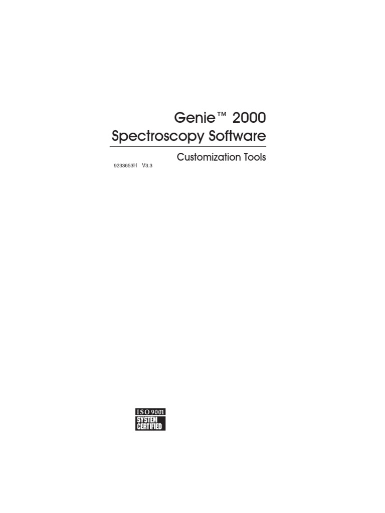 Genie™2000 Spectroscopy Software Guide | PDF | Copyright