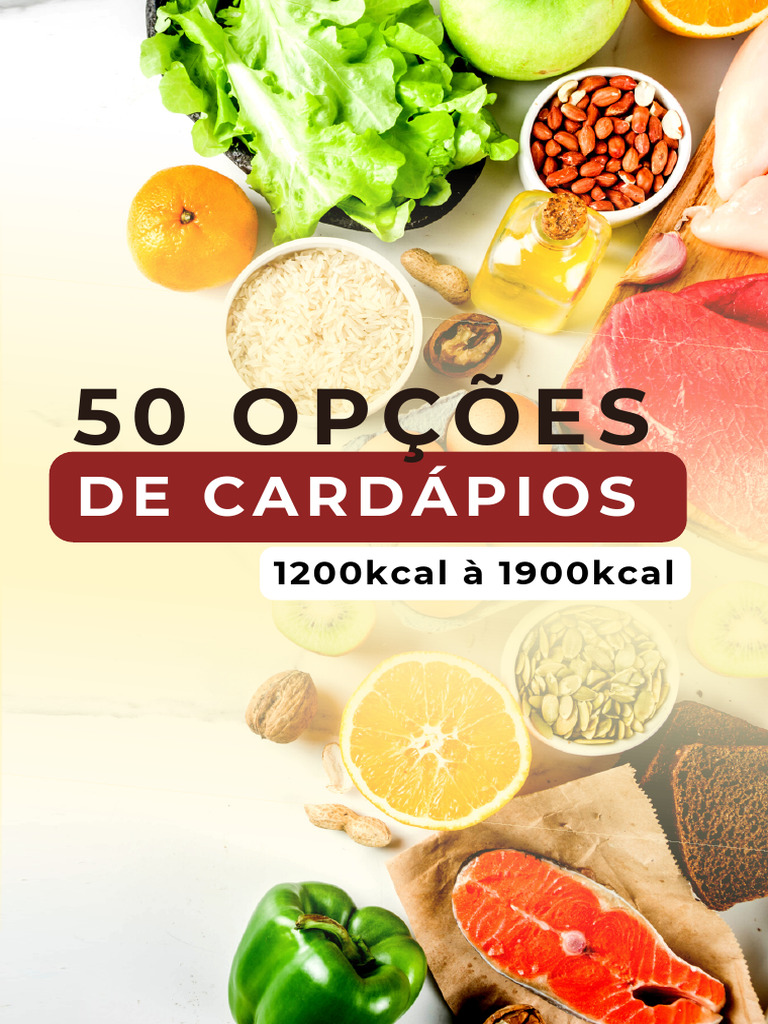 Guia de Cardápios Saudáveis: 50 Opções | PDF | Refeição | Alimentos