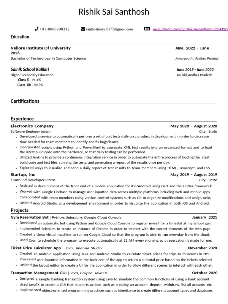 Jake s Resume Anonymous | PDF | Java (Programming Language) | Mobile App