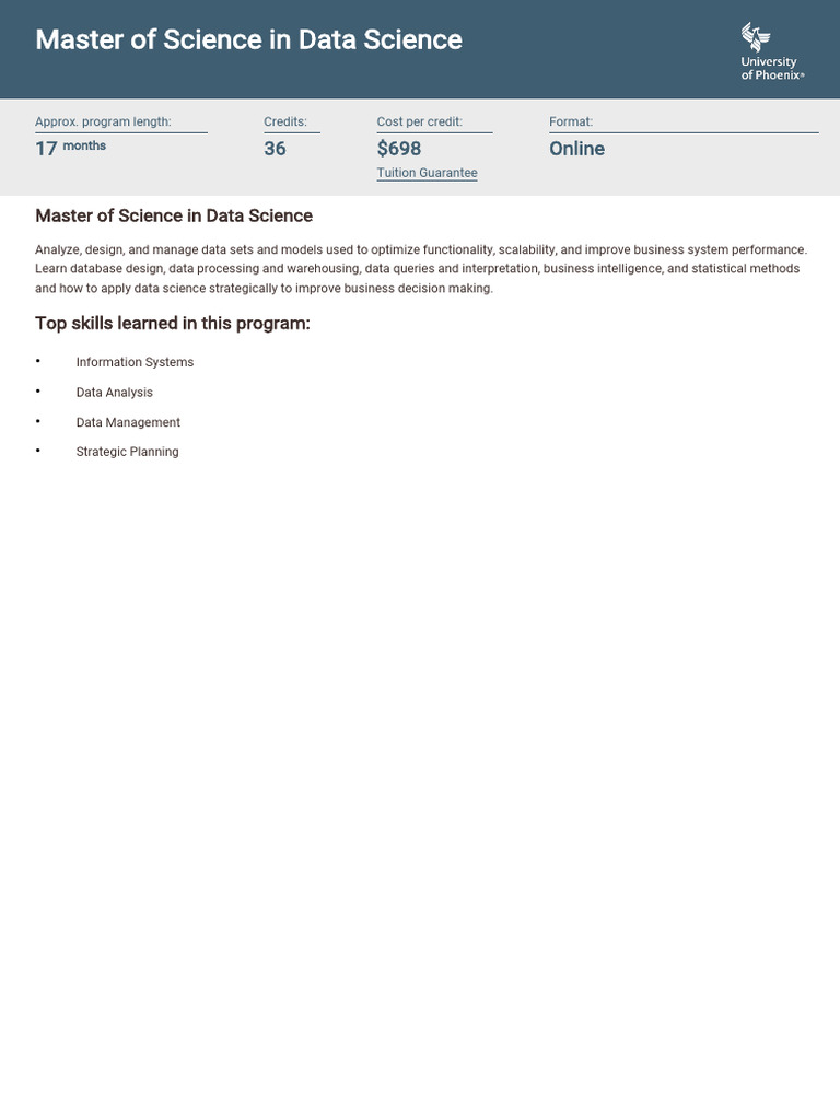 Data Science Masters Degree | PDF | Data Science | Data