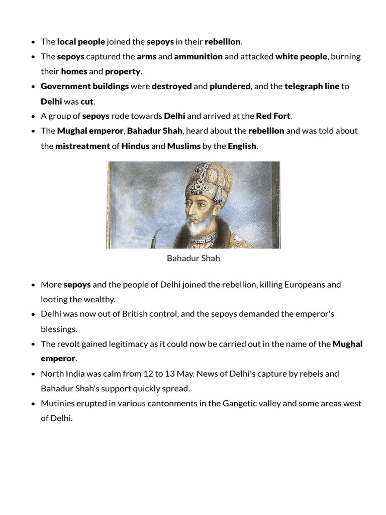 Rebels and The Raj Class 12 History | PDF | Indian Rebellion Of 1857 ...