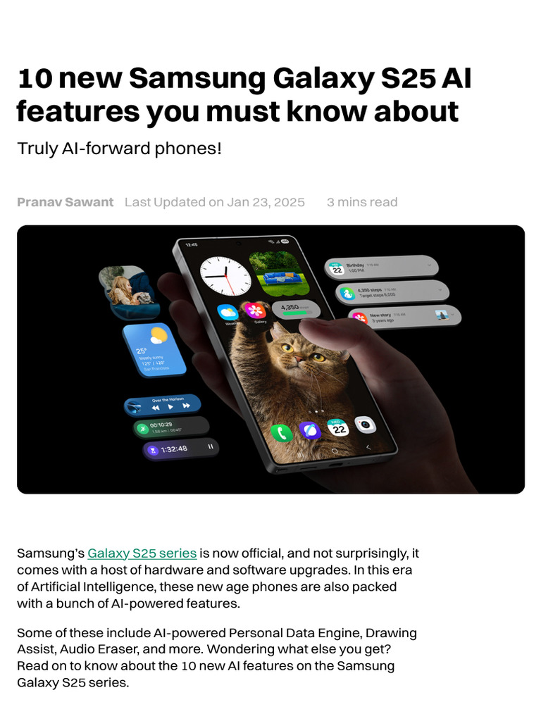 10 New AI Features of The Galaxy S25 Series - Croma Unboxed | PDF | Artificial Intelligence ...