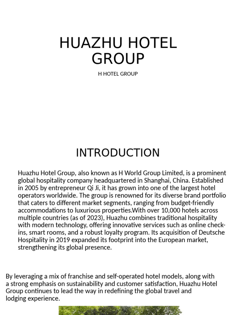 HUAZHU HOTEL GROUP | PDF | Hotel | Hospitality Industry