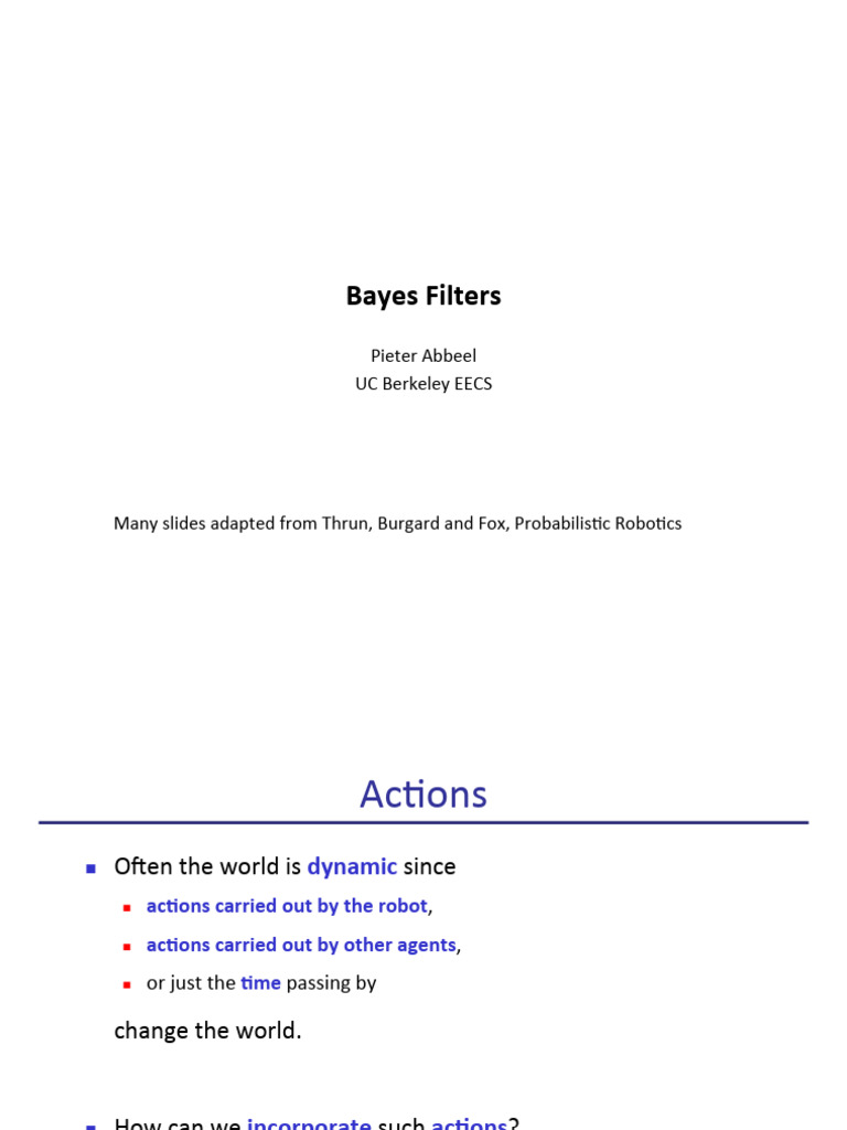1 Lecture12-Bayes-Filters | PDF | Probability | Probability Theory
