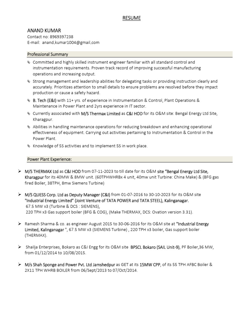 Anand@Resume | PDF
