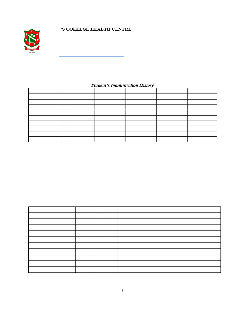 Queen's College Health Form Guide | PDF | Physical Examination ...
