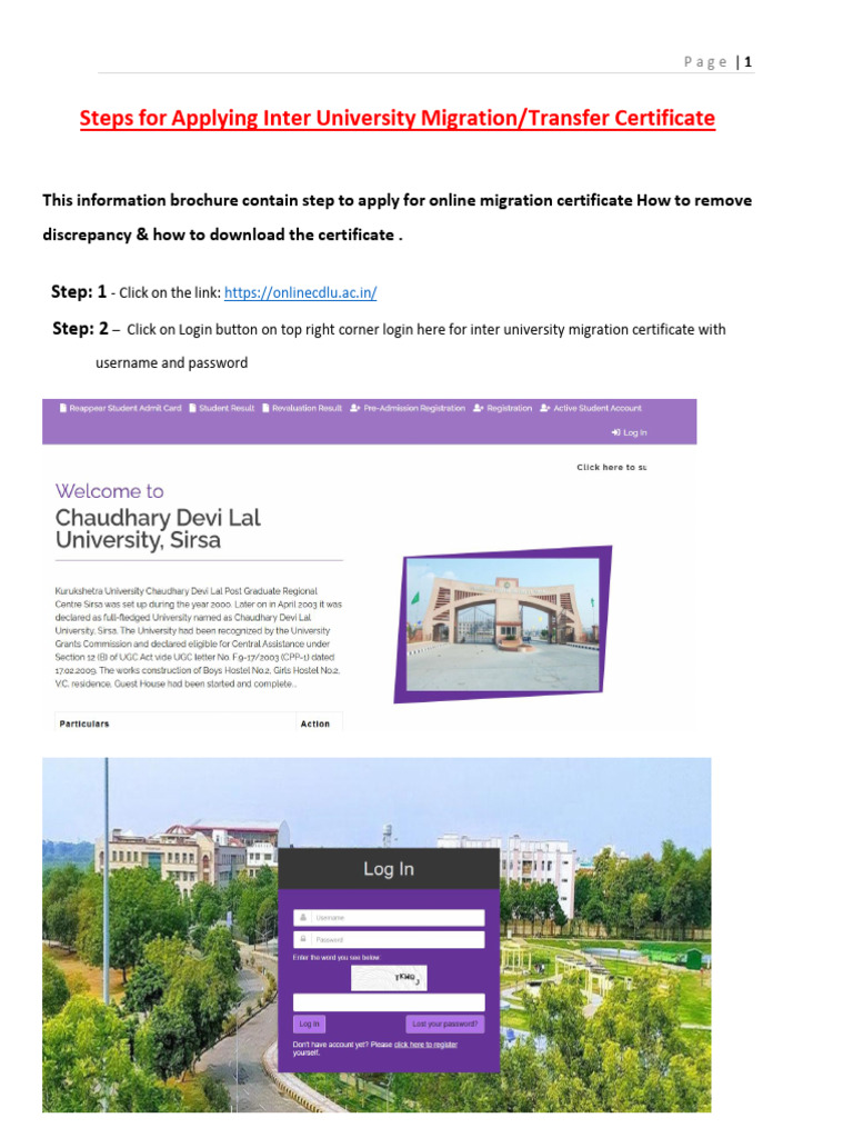 Inter University Migration | PDF