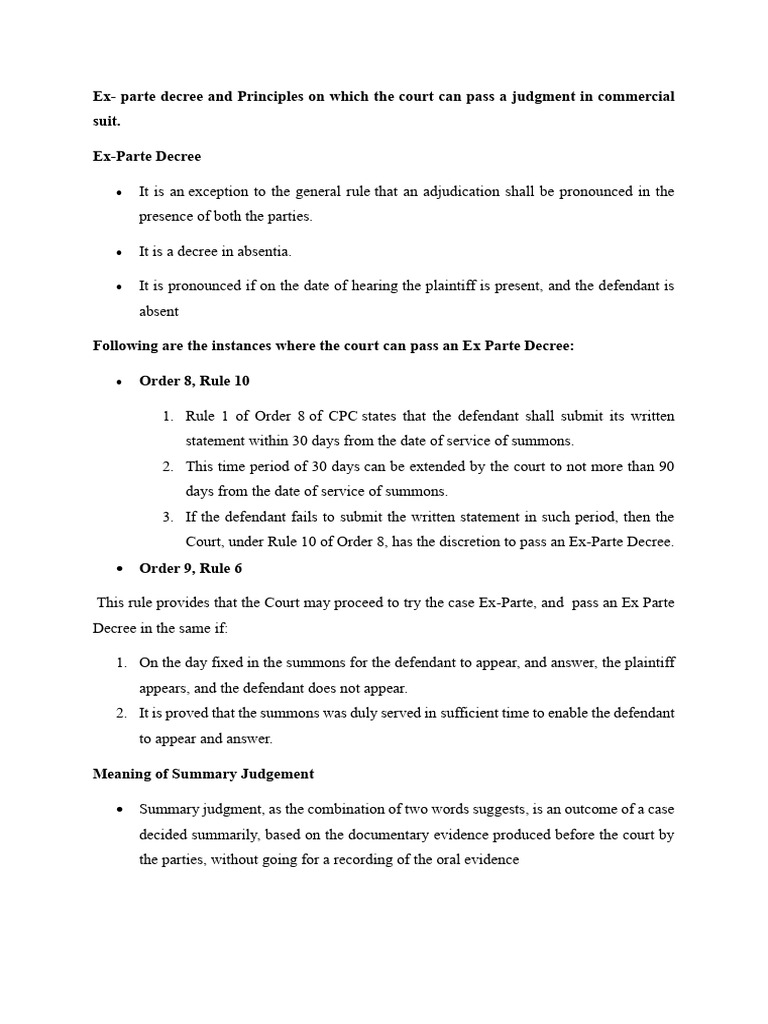 Summary Judgement | PDF | Summary Judgment | Judgment (Law)