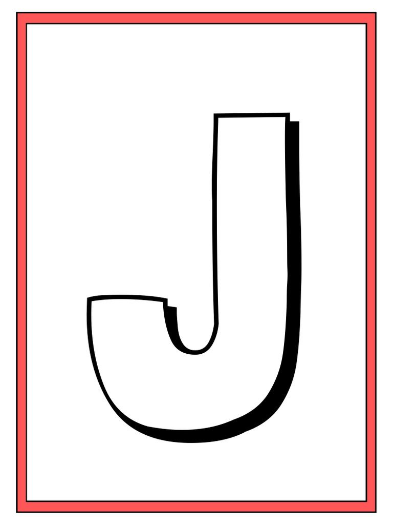 Letter Collage Art Worksheet in White Red Alphabet Outline Style | PDF