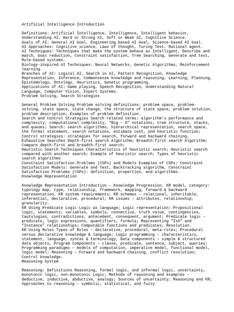 AI 1 | PDF | Artificial Intelligence | Intelligence (AI) & Semantics