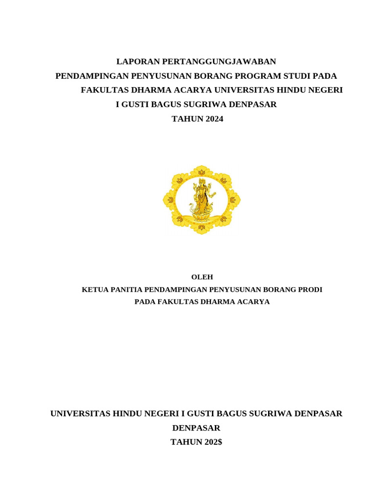 Laporan Pendampingan Penyusunan Borang PPG Format Baru | PDF