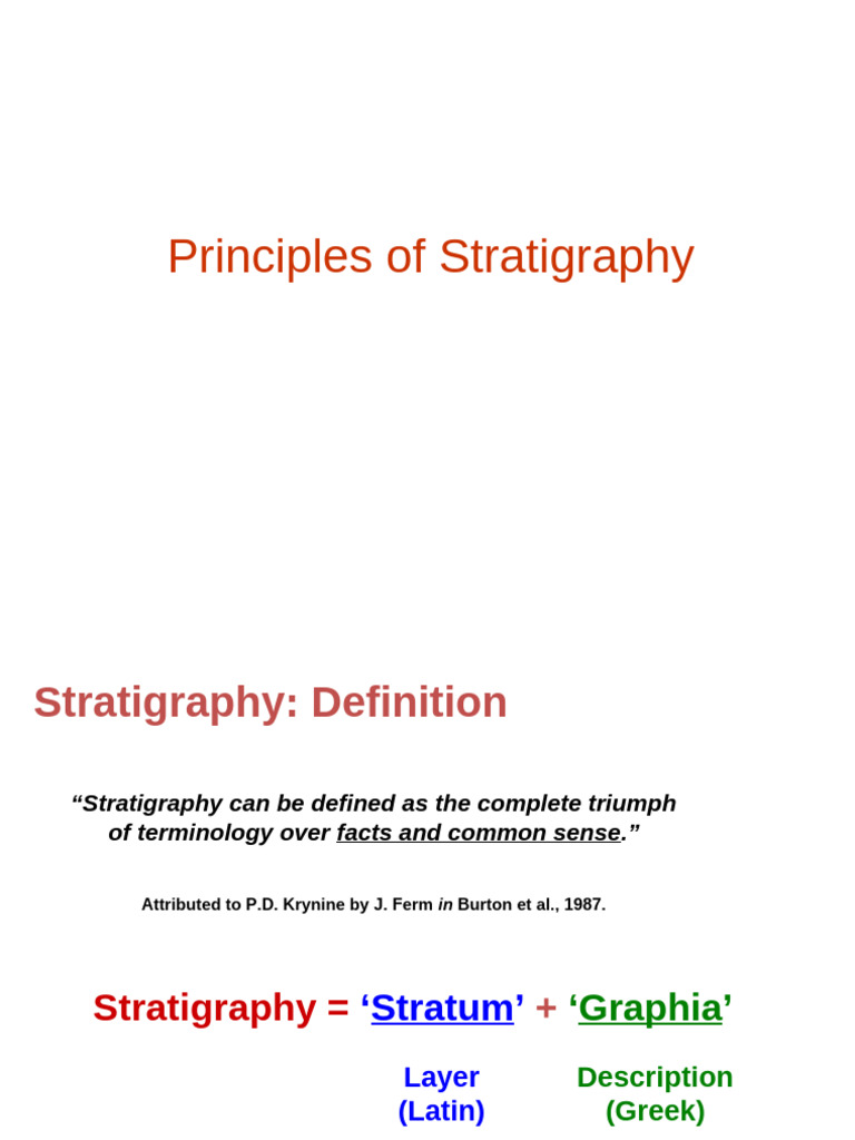 P1 2023 ES 3a Principles of Stratigraphy Till 52 To 56 & Litho BioCorr ...