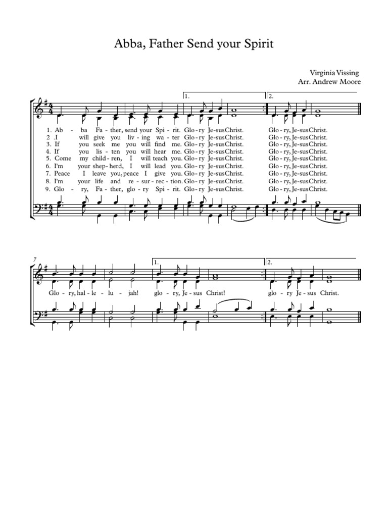 Abba, Father Send Your Spirit - DIVINE MERCY CHOIR NIGERIA | PDF