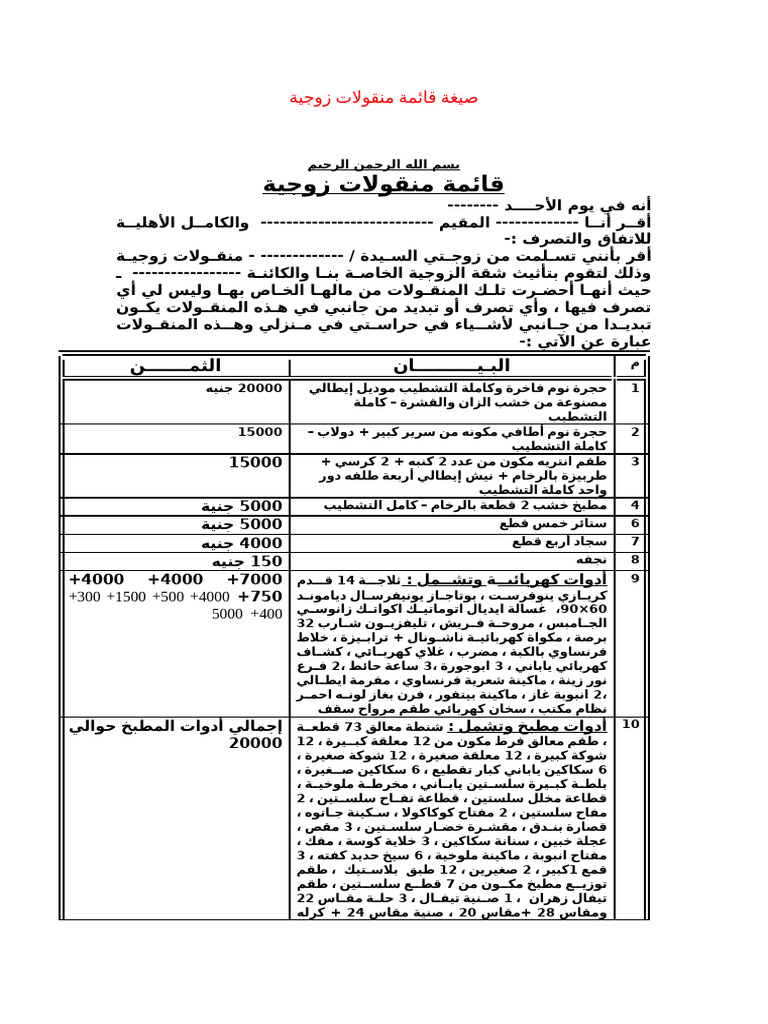 Movable List Template 1 | PDF