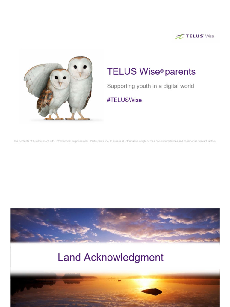 TELUS Wise Parents EN Presentation Slide Deck Nov'23 | PDF | Social ...