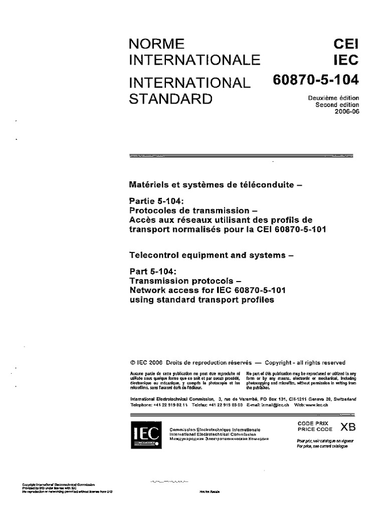 IEC 60870 Part 5 104 | PDF