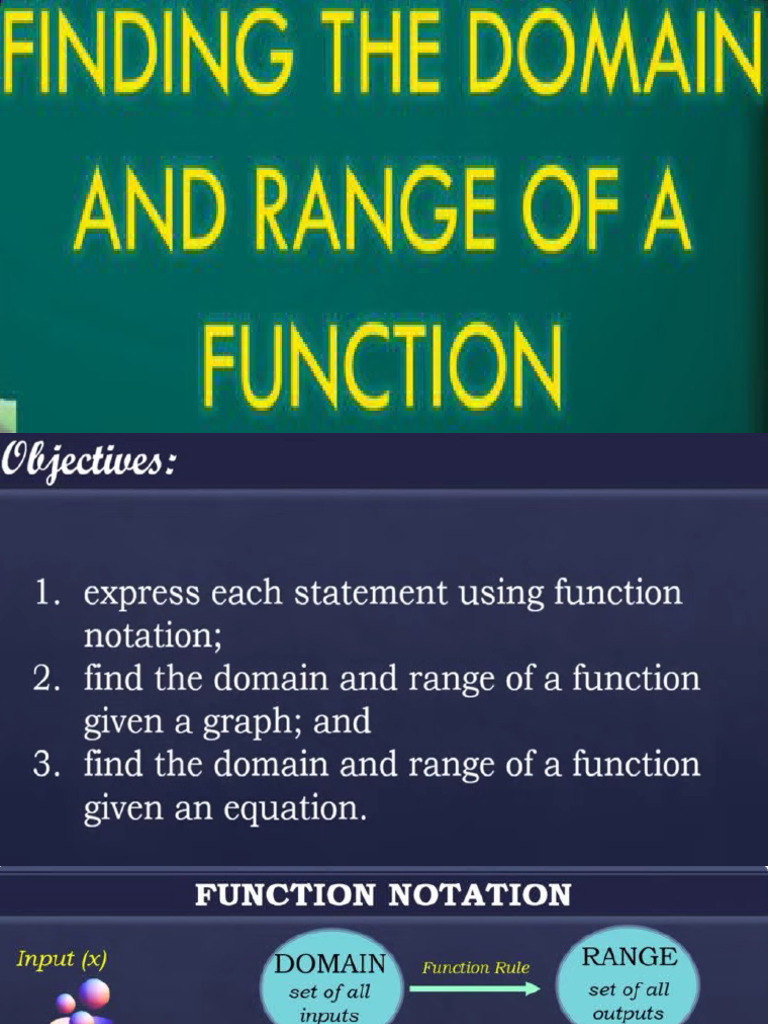 Finding Domain and Range | PDF
