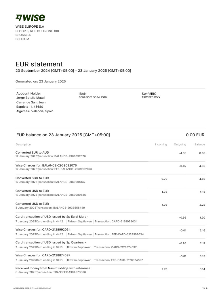 balance_statement (1) | PDF | Banking Technology | Banking