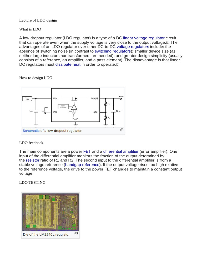 LDO Design Principles and Overview | PDF | Electrical Engineering ...