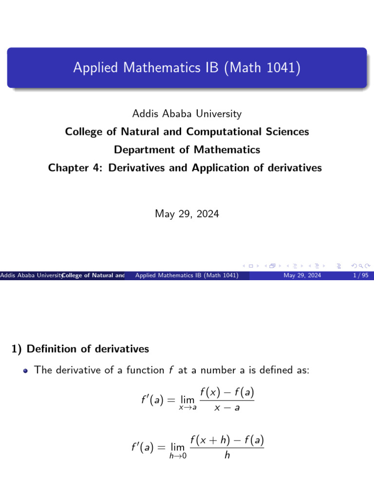 Chapter 4. Derivatives and Application of Derivatives | PDF | Tangent ...