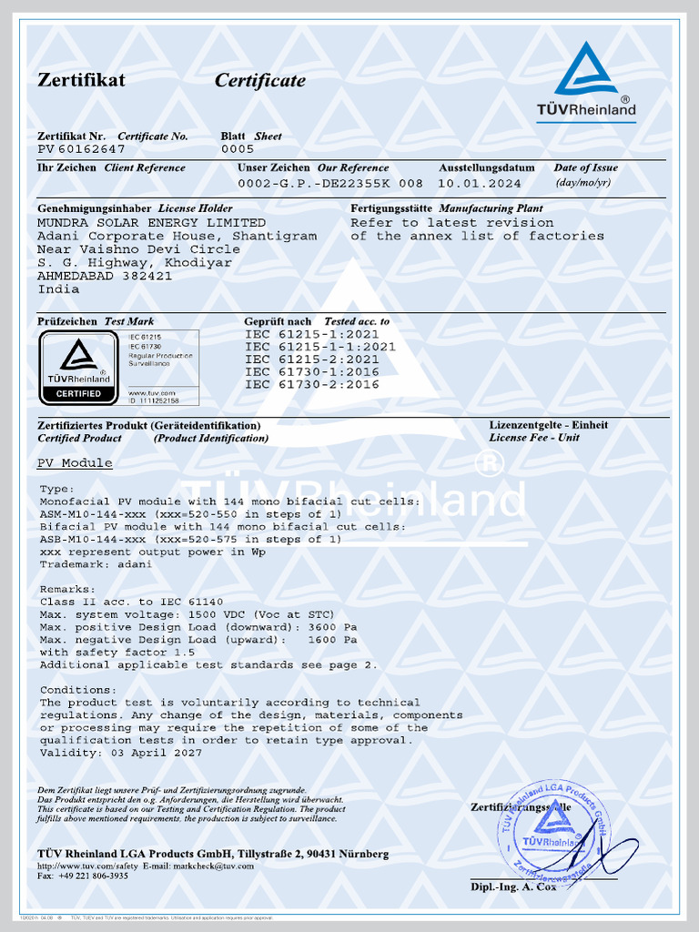 Iec 61215 - 61730 | PDF