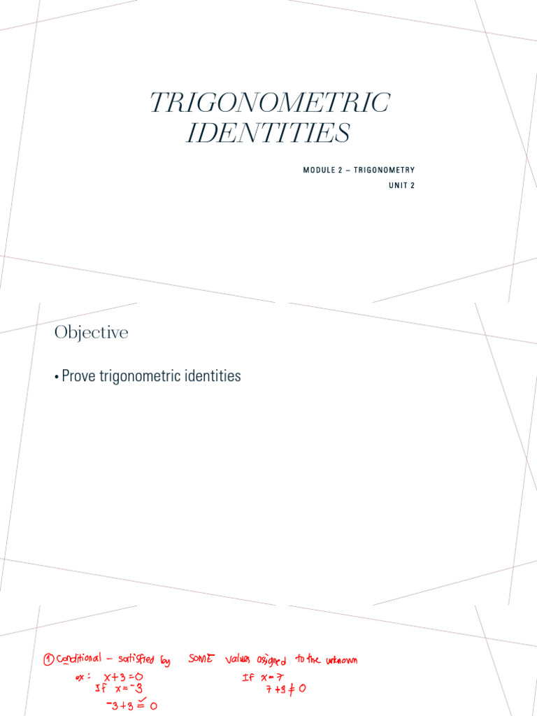Proving Trigonometric Identities | PDF