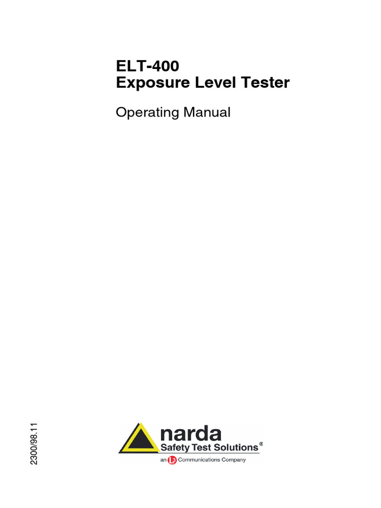 Manual ELT 400 | PDF | Battery Charger | Rechargeable Battery