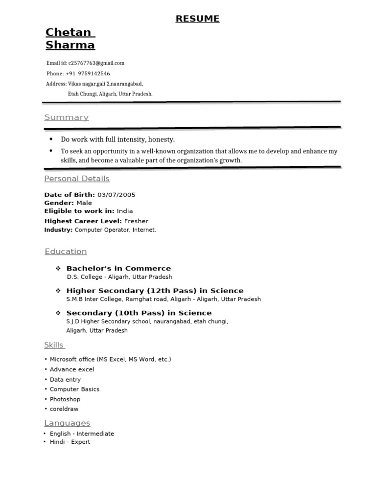 Chetan Resume | PDF