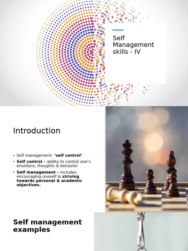 Self Management Skills for Success | PDF | Motivational | Motivation