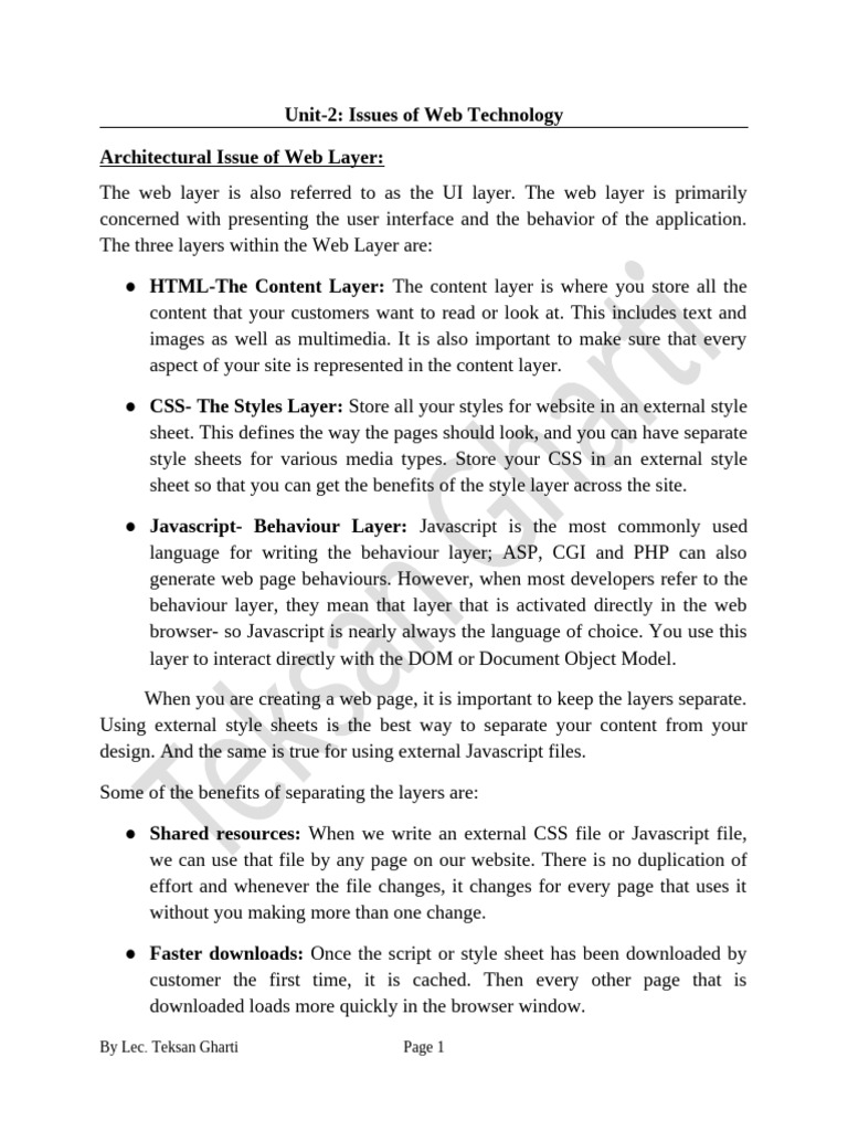 Unit-2 Issue of Web Technology | PDF | World Wide Web | Internet & Web