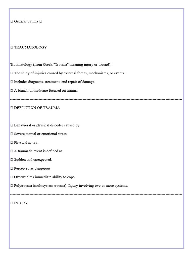 Understanding Trauma and Its Management | PDF | Psychological Trauma ...