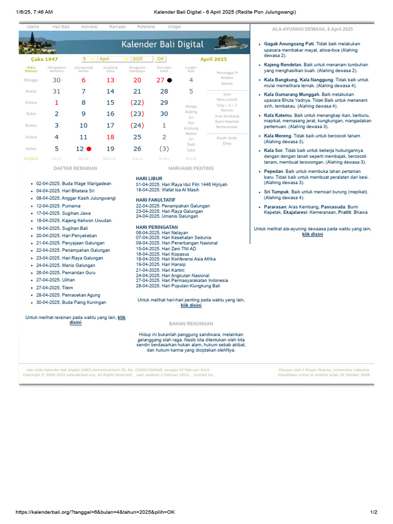 kalender bali 4 | PDF