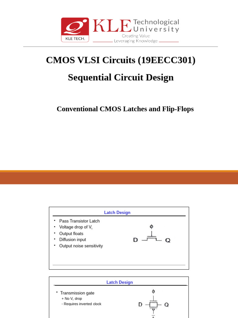 COnventional Cmos Latches and Flipflops | PDF