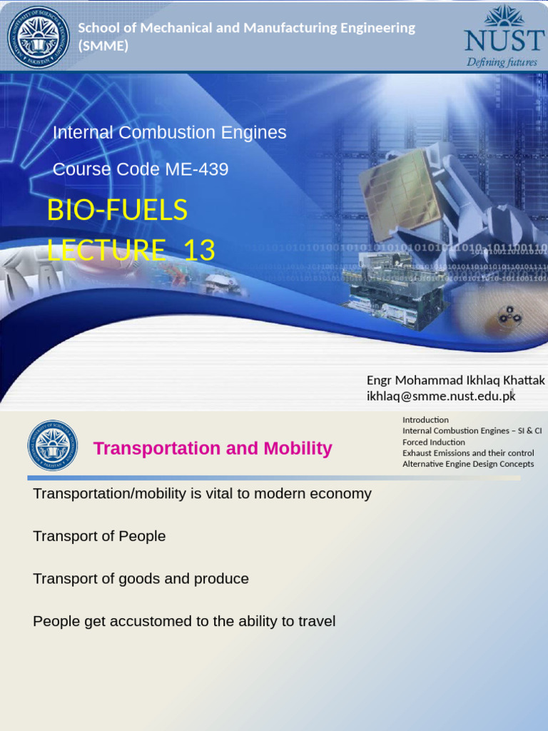 Bio-Fuels in Internal Combustion Engines | PDF | Biofuel | Engines