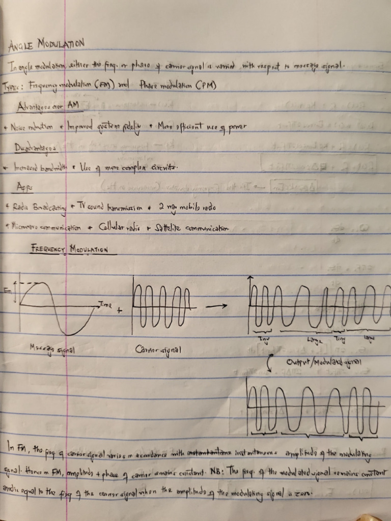 EEE 311 (Angle Modulation Part 1) | PDF