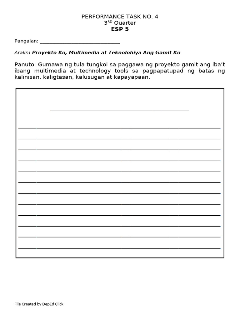 Esp5 Ptask4 Q3 | PDF