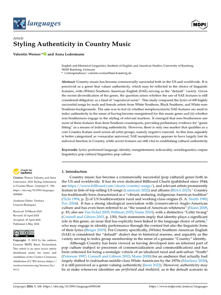 Styling - Authenticity - in - Country - Music Valentin Werner and Anna ...